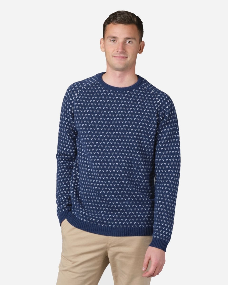 Hugo Knit - Deep Blue/Cream